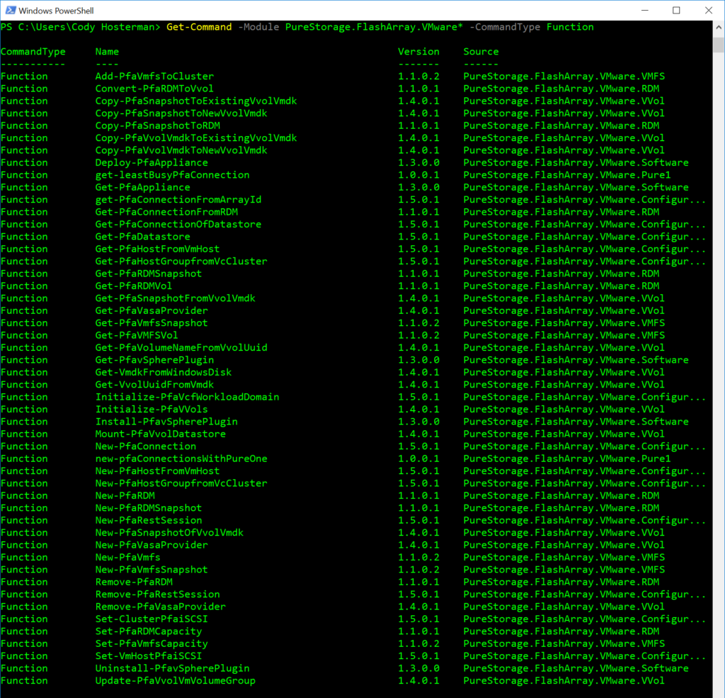Pure Storage Flasharray Vmware Powershell Module Cody Hosterman