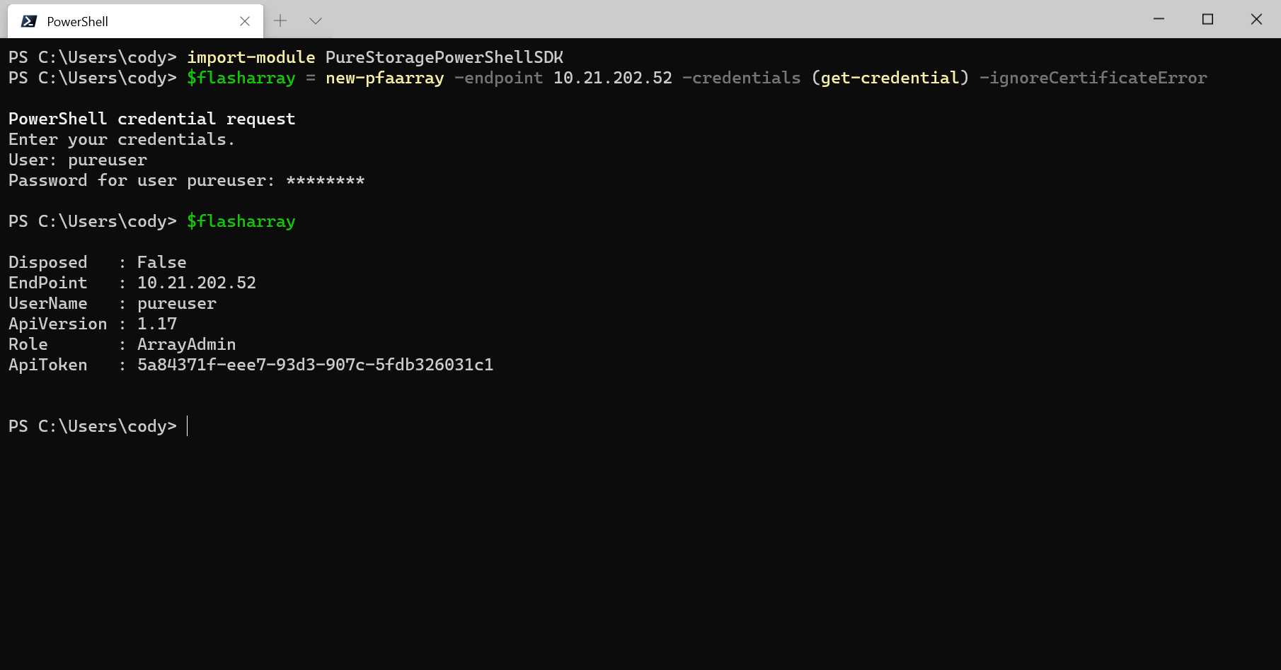 Powershell Authentication With Flasharray Rest 2x Cody Hosterman