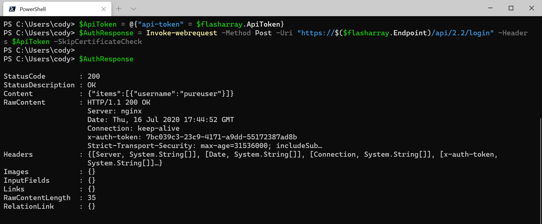 Powershell Authentication With Flasharray Rest 2x Cody Hosterman